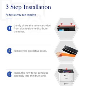 STAROVER Compatible Toner Cartridge Replacement for Brother TN433 TN 433 431 TN433BK TN431 TN431BK for HL-L8360CDW MFC-L8900CDW HL-L8260CDW HL-L8360CDWT MFCL8610CDW MFCL9570CDW Printer (1BK,1C,1M,1Y)