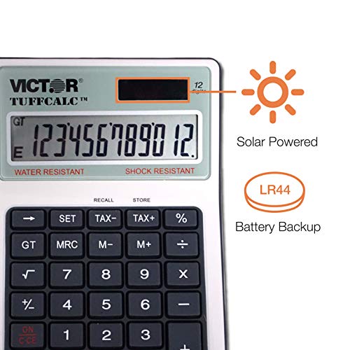 Victor 99901 TuffCalc Calculator, White, 1.8" x 4.6" x 6.5"