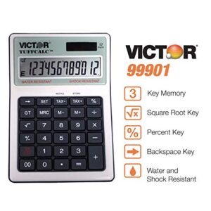 Victor 99901 TuffCalc Calculator, White, 1.8" x 4.6" x 6.5"