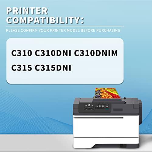 FOXINK Remanufactured for Xerox C310 C315 Toner Cartridge 006R04357 006R04356 006R04358 006R04359 3000 & 2000 Pages Compatible with Xerox C310 C310DNI C310DNIM C315 C315DNI Printer