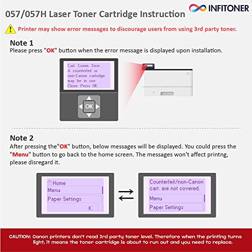 057 Black Toner Cartridge 3009C001 1-Pack Compatible Replacement for Canon 057 057H CRG-057 Toner Cartridge Color ImageCLASS MF445dw MF448dw MF449dw LBP226dw LBP227dw MF445 LBP220 Series Printer