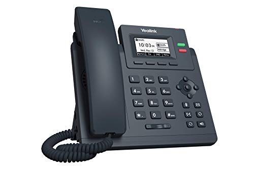 Yealink T31G IP Phone, 2 VoIP Accounts. 2.3-Inch Graphical Display. Dual-Port Gigabit Ethernet, 802.3af PoE, Power Adapter Not Included (SIP-T31G)