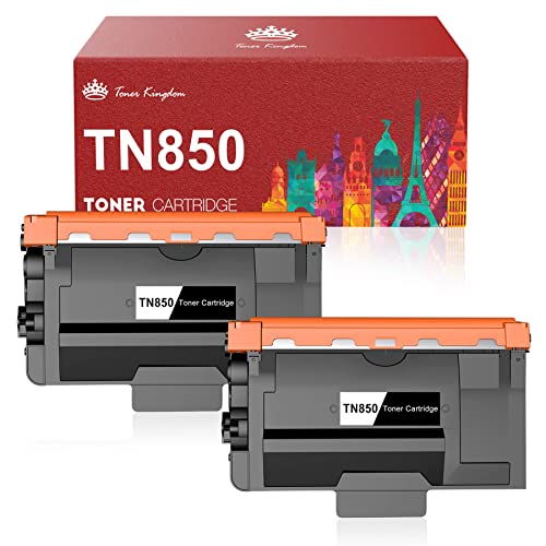 Toner Kingdom Compatible TN850 Toner Cartridge Replacement for Brother TN850 TN 850 TN-850 TN820 TN 820 TN-820 for MFC-L5900DW HL-L6200DW MFC-L5850DW MFC-L6700DW HL-L6200DWT Printer (Black, 2-Pack)