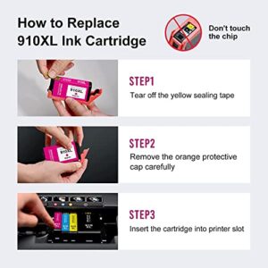 910XL 910 XL LemeroUexpect Remanufactured Ink Cartridge Replacement for HP 910XL 910 XL Combo Pack for OfficeJet Pro 8022 8020 8025 8028 8035 8015 8031 8024 8033 Printer Black Cyan Magenta Yellow