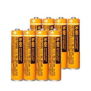 eocik 8 pack hhr-55aaabu ni-mh rechargeable battery for panasonic 1.2v 550mah aaa battery for cordless phones