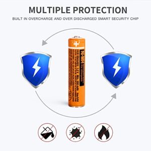 EOCIK 8 Pack HHR-55AAABU NI-MH Rechargeable Battery for Panasonic 1.2V 550mAh AAA Battery for Cordless Phones