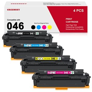 046 046h mf733cdw toner cartridge replacement for canon 046 046h crg-046h for color imageclass mf733cdw mf731cdw mf735cdw lbp654cdw mf731 printer ink (black cyan magenta yellow, 4-pack)