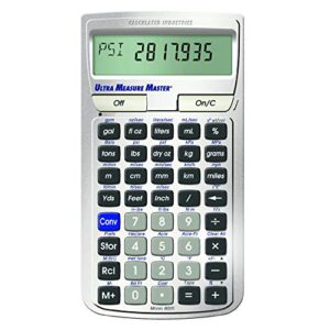 calculated industries 8025 ultra measure master professional grade u.s. standard to metric conversion calculator tool for engineers, architects, builders, scientists and students | 60+ units built-in, silver