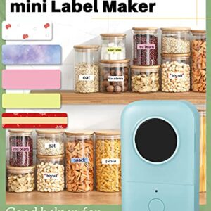 Phomemo Label Maker Machine with Tape, D30 Portable Bluetooth Label Printer for Storage, Barcode, Mailing, Office, Home, Organizing, Mini Sticker Make with Multiple Templates,with 3 Rolls,Green