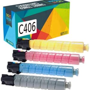 Do it Wiser Compatible Printer Toner Cartridge Replacement for Ricoh MP C307 MP C306 MP C406 MP C407 - 842091 842092 842093 842094 (Black, Cyan, Magenta, Yellow, 4Pack) High Yield