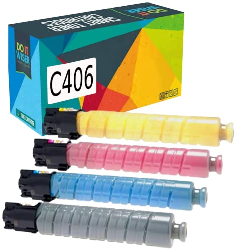 Do it Wiser Compatible Printer Toner Cartridge Replacement for Ricoh MP C307 MP C306 MP C406 MP C407 - 842091 842092 842093 842094 (Black, Cyan, Magenta, Yellow, 4Pack) High Yield