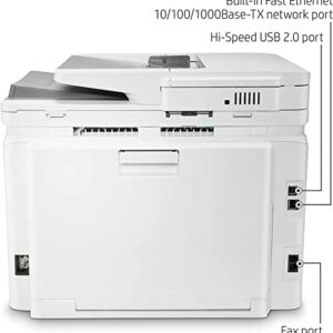 HP Laserjet Pro MFP M283fdw Wireless All-in-One Color Laser Printer, Mobile Print&Scan&Copy&Fax, Duplex Print, 22ppm, 2.7" Touchscreen, Wi-Fi, Compatible with Alexa(7KW75A), Lanbertent Printer Cable