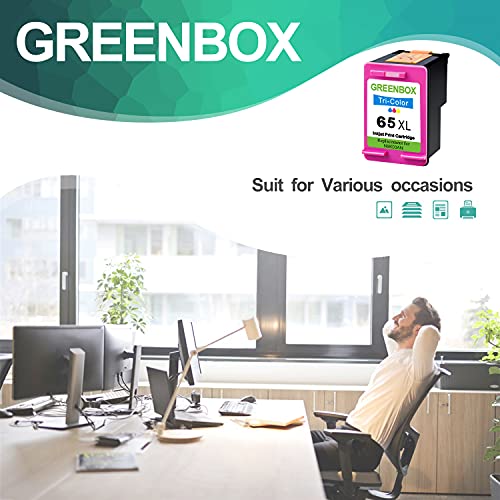 GREENBOX Remanufactured Ink Cartridge Replacement for HP 61XL 61 XL for HP Envy 4500 5530 5534 5535 Deskjet 2540 1000 1010 1512 1510 3050 Officejet 4630 2620 4635 Printer (1 Tri-Color)