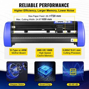 VEVOR Vinyl Cutter 28 Inch Vinyl Cutter Machine with 20 Blades Maximum Paper Feed 720mm Vinyl Plotter Cutter Machine with Sturdy Floor Stand Adjustable Force and Speed for Sign Making