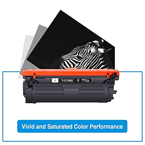 TRUE IMAGE Compatible Toner Cartridge Replacement for HP 508X 508A CF360X CF360A Color Enterprise M553 M553dn M553n M553x MFP M577z M577f M577dn M577c M577 Printer Ink (Black, 1-Pack)