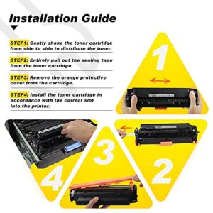 v4ink 4PK Remanufactured Toner Cartridge Replacement for HP 312X 312A CF380X CF381A CF382A CF383A CF380A Toner Cartridge High Yield Color Set for HP Pro MFP M476nw M476dn M476dw M476 Printer