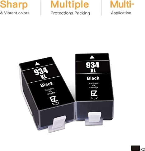 E-Z Ink (TM Compatible Ink Cartridge Replacement for HP 934 934XL 934 XL High Yield to use with HP Officejet 6812 6815 OfficeJet Pro 6230 6830 6220 6800 6820 6822 6825 6835 6836 Printer (2 Black)