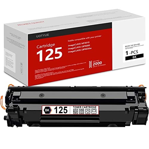 CRG-125 Toner 125: UOTYUE Toner CRG125 (3484B001) Compatible Replacement for Canon 125 Cartridge Works with ImageCLASS MF3010 LBP6000 LBP6030w Printer (1-Pack, Black)