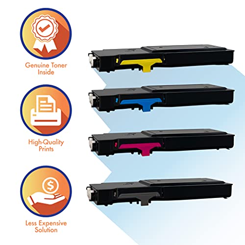 Professor Color Re-Coded OEM Toner Cartridge Replacement for Xerox VersaLink C405 C400 C400D C400DN MFP C405DN C405N C405 | 106R03524 106R03525 106R03526 106R03527 - Extra High Yield 4 Pack