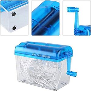 SENREAL Hand Paper Shredder Mini Cutting Machine Portable Manual A6 Paper Cutting Tool Desktop Stationery Blue