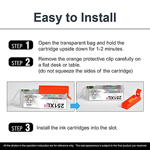 Miss Deer Compatible 251 Gray Ink Cartridge Replacement for Canon CLI-251 GY CLI-251XL CLI251XL 251XL Work with PIXMA MG6320 MG7120 MG7520 IP8720 Printer (5Gray) 5-Pack