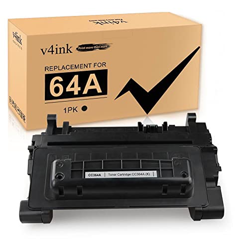 v4ink Compatible Toner Cartridge Replacement for HP 64A CC364A (1-Pack) Work with Laserjet P4014 P4014n P4014dn P4015 P4015n P4015tn P4015dn P4015x P4515 P4515n P4515tn P4515x P4515xm Printer