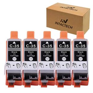 intactech pgi-35 black ink cartridges compatible with canon pgi-35 cli-36 ink use for canon pixma ip110 ip100 mini260 mini320 tr150 printer 5-pack