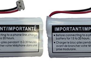 New! Genuine Uniden BBTY0651101 BT-1007 NiMH 600mAh DC 2.4V Rechargeable Cordless Telephone Battery (2-Pack)