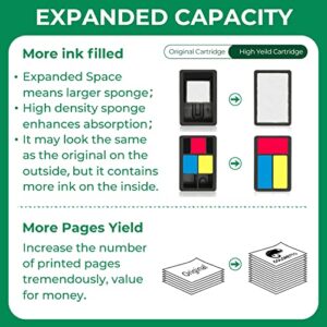 COLORETTO Remanufactured Printer Ink Cartridge Replacement for HP 67XL 67 XL to use with DeskJet 2755 2752 Envy 6052 6055 DeskJet Plus 4140 4155 4158 (1 Black,1 Color) Combo Pack with 2 Paper Clips