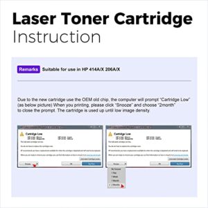 LemeroUtrust Compatible Toner Cartridges Replacement for HP 206A W2110A use with HP Color Laserjet Pro M255dw MFP M283fdw M283cdw M282nw (Black, 1-Pack)