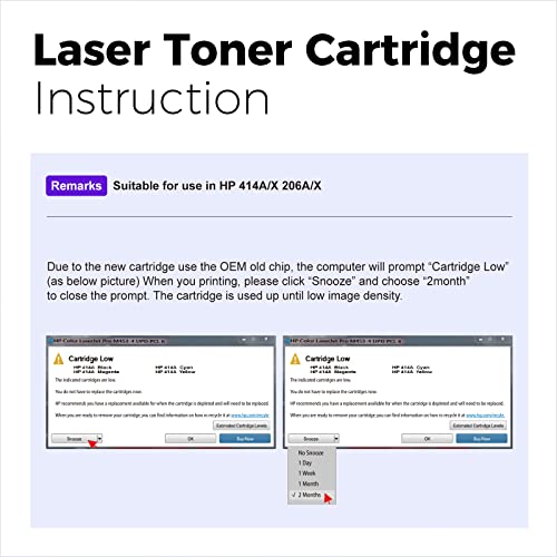 LemeroUtrust Compatible Toner Cartridges Replacement for HP 206A W2110A use with HP Color Laserjet Pro M255dw MFP M283fdw M283cdw M282nw (Black, 1-Pack)