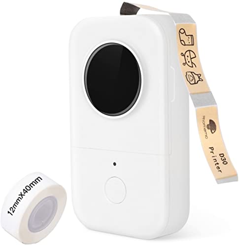 Phomemo Labeler Label Maker,Portable Bluetooth Thermal Label Makers,Compatible for Android & iOS System Gift for Father's Day - Milky White