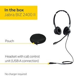 Jabra 2400 II USB Duo CC MS Wired Headset - Black