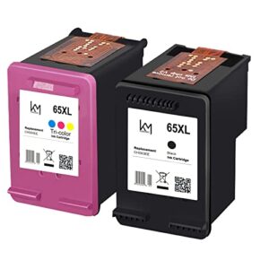 65 xl ink cartridges replacement for hp ink 65 65xl ink cartridge for hp envy 5052 5055 deskjet 2655 3720 3722 3723 3752 3755 (1 black & 1color )