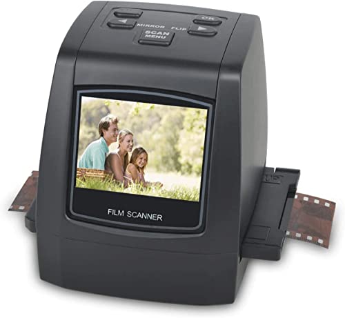 KEDOK Film & Slide Scanner with 22MP Converts 35mm/126/135/110/Super 8 Films, Slides & Negatives into Digital Images, 2.4" LCD Screen, Built-in 128MB Memory– Easy Load Film Adapters