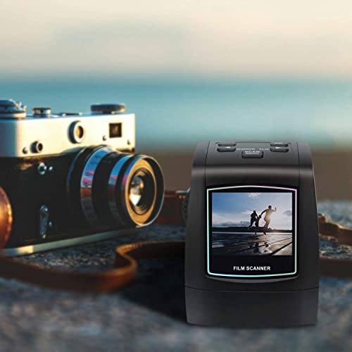 KEDOK Film & Slide Scanner with 22MP Converts 35mm/126/135/110/Super 8 Films, Slides & Negatives into Digital Images, 2.4" LCD Screen, Built-in 128MB Memory– Easy Load Film Adapters