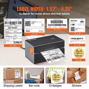 VEVOR Bluetooth Thermal Label Printer HD(300DPI),  Wireless Shipping Label Printer w/Auto Label Recognition, Support Windows/MacOS/Linux/Chromebook, Compatible w/USPS, Amazon, Ebay, Etsy, UPS, etc.