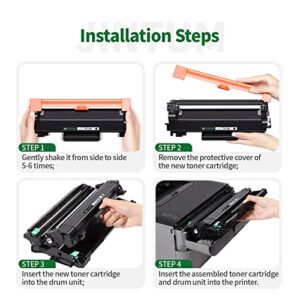 JINTUM TN760 Compatible Toner Cartridge Replacement for Brother TN760 TN-760 TN730 TN-730 High Yield Black for MFC-l2710DW MFC-L2750DW HL-L2350DW DCP-L2550DW HL-L2395DW HL-L2370DW HL-L2390DW (2 Pack)