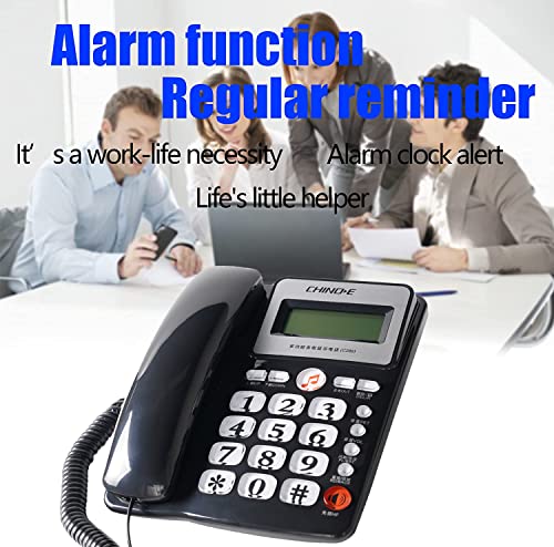 Dual Interface Wired Telephone,Adjustable Display Strength, 24 Ring Tones Optional, Caller ID Fixed Telephone, Suitable for Office, Front Desk, Home, Hotel and Other Scenes