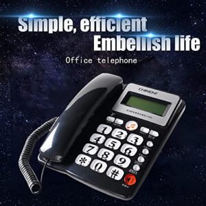 Dual Interface Wired Telephone,Adjustable Display Strength, 24 Ring Tones Optional, Caller ID Fixed Telephone, Suitable for Office, Front Desk, Home, Hotel and Other Scenes