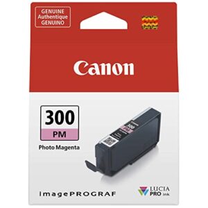 canon pfi-300 lucia pro ink, photo magenta, compatible to imageprograf pro-300 printer, standard (4198c002)