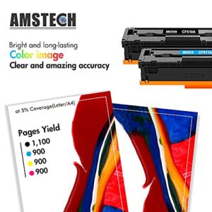 Amstech 204A Toner Cartridges 4 Pack Replacement for HP 204A 204 M180nw Toner Cartridges for HP Color Pro MFP M180nw M180 M180n M181fw M154a M154nw M154 M180 Printer (CF510A CF511A CF512A CF513A)