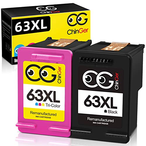 CG CHINGER Remanufactured Ink Cartridge Replacement for HP 63 63XL to use with HP OfficeJet 5255 5258 5260 3830 Envy 4520 4516 DeskJet 1112 2132 3630 3632 Printer(1 Black, 1 Tri-Color)…