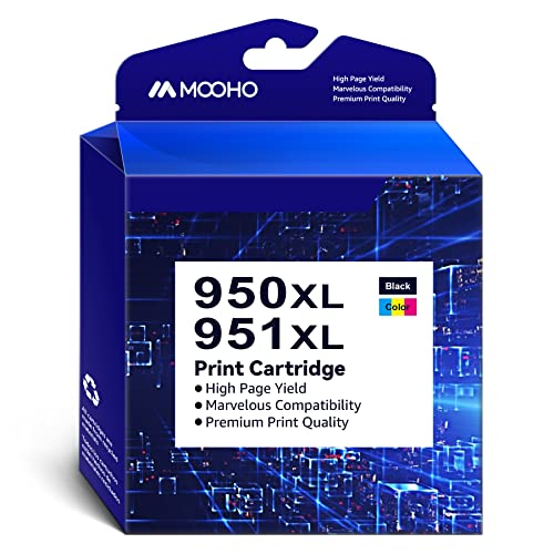 950XL 951XL Remanufactured Ink Cartridge for HP 950 951 XL High Yield Compatible with OfficeJet Pro 8600 8610 8615 8620 8625 8630 8100 276dw 251dw (Black, Cyan, Magenta, Yellow, 4XL Combo Pack)