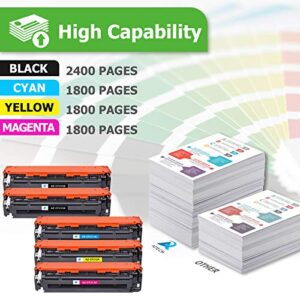 Aztech Compatible Toner Cartridge Replacement for HP 131A 131X Pro 200 Color M251nw M276nw M251n MFP M276n CF210X CF210A CF211A CF212A CF213A Printer Ink (Black Cyan Yellow Magenta, 5-Pack)