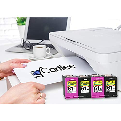 Cartlee 4 Remanufactured 61XL High Yield Ink Cartridges for HP Deskjet 1000 1010 1050 1055 1510 1512 2000 2050 2510 2512 2540 2542 2543 2549 3000 3050 Envy 4500 4501 4502 4503 4504 (2 Black 2 Color)