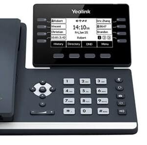 Yealink SIP-T53W IP Phone [10 Pack] 12 VoIP Accounts. 3.7-Inch Graphical Display. USB 2.0, 802.11ac Wi-Fi, Dual-Port Gigabit Ethernet, 802.3af PoE, Power Adapter Not Included (SIP-T53W)