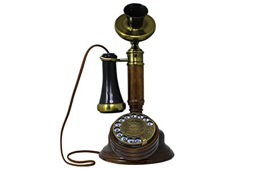 Opis 1921 Cable C: The Wood Candlestick Retro Telephone/Antique Phone/Old Phone/Retro Phone/Rotary Phone/Old Telephone/Vintage Phone/Vintage Telephone / 50s Phone/Antique landline Phone