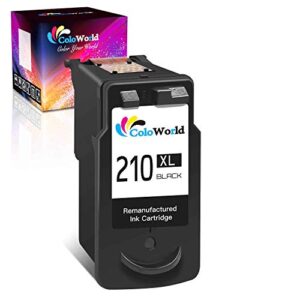 coloworld remanufactured pg-210xl black ink cartridge repalcement for canon 210xl used for canon pixma mx410 mx330 mp495 mp499 mx340 mp280 mp240 mx360 mp250 ip2702 mp490 mx420 ip2700 mx320 printer