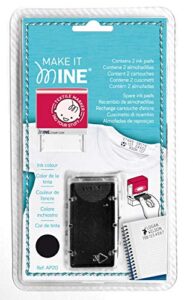 mine stamp replacement ink cartridge, black, 2-pack (039615), black